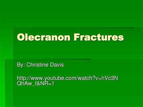 PPT Olecranon Fractures PowerPoint Presentation Free Download ID