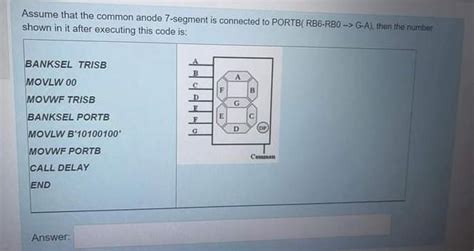 Solved Assume That The Common Anode Segment Is Connected Chegg