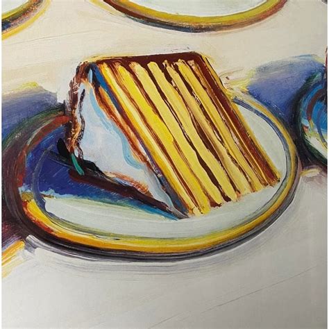 Wayne Thiebaud Vintage 1996 Print Framed Pop Art Museum Poster Cake Slices With Two Gallery