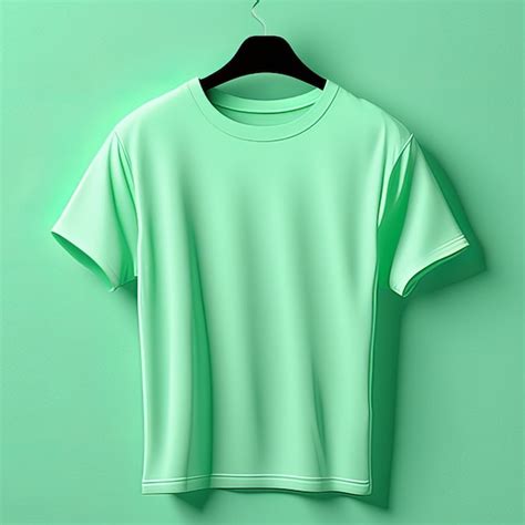 Premium Photo Mockup Clothing Mint Green Tshirt Blank