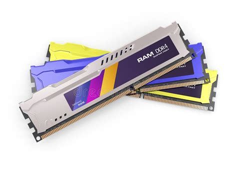 Random Access Memory Chip Icon On White Background Simple Element