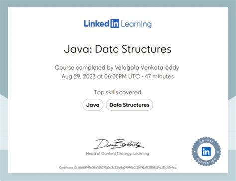 Velagala Venkata Reddy On Linkedin Java Datastructures Linkedinlearning