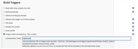 jenkins set pipelinetriggers in jenkinsfile to set trigger builds