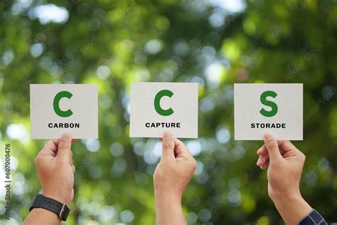 Carbon Capture And Storage Ccs Concept Reducing Carbon Emissions Commitment To Limit Climate