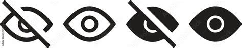 Hide And Show Password Icons Eyes Open And Close Vector Icons Eye Icon Set See And Unsee