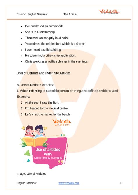 Grade 1 Grammar Lesson 6 Articles A And An Grammar English Year3