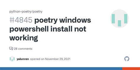 Poetry Windows Powershell Install Not Working Issue Python Poetry Poetry GitHub