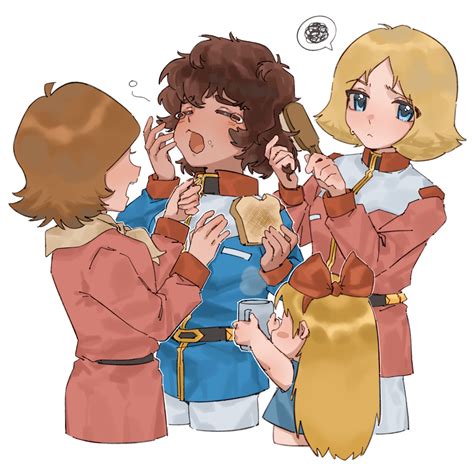 Porkpie68701999 Amuro Ray Fraw Bow Kikka Kitamoto Sayla Mass Gundam Mobile Suit Gundam