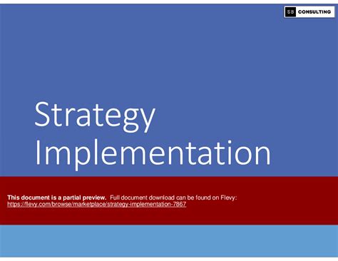 Strategy Implementation Ppt Slide Deck