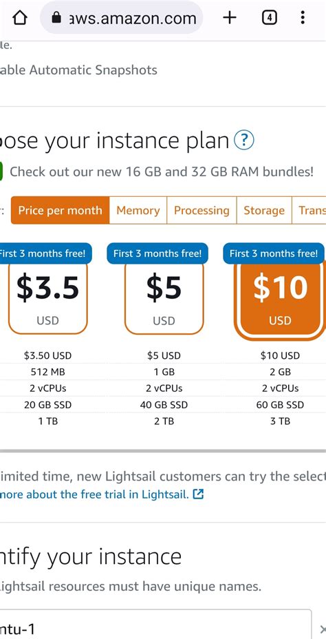 Free Trial Of Lightsail Instance Aws Repost