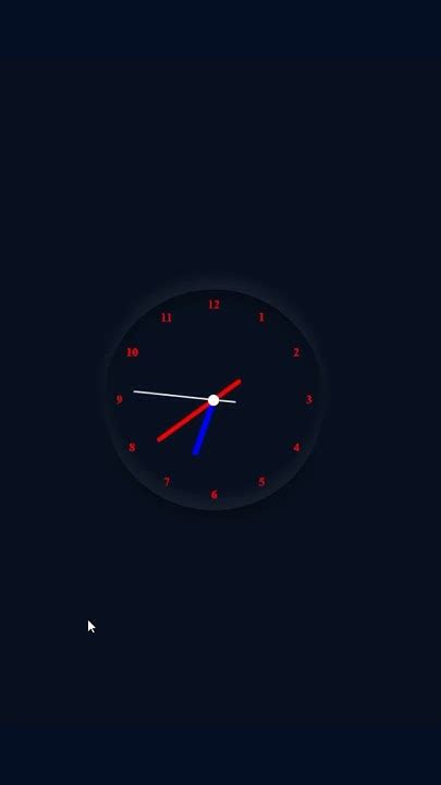 Analog Clock With Neumorphism Effect Html Css Javascript Tutorial