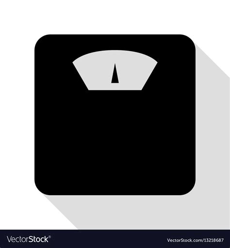 Weight Scale Logo Weight Scale Line Icon Vector Afbeelding Door
