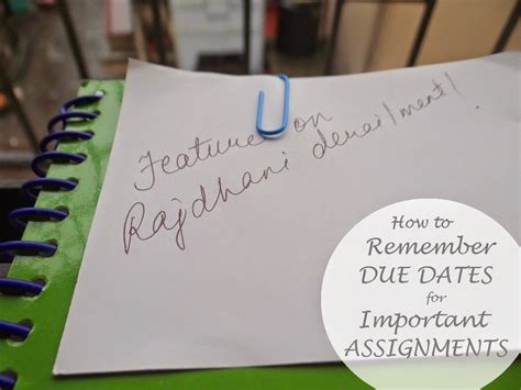How To Remember Due Dates For Important Assignments The Pretty City