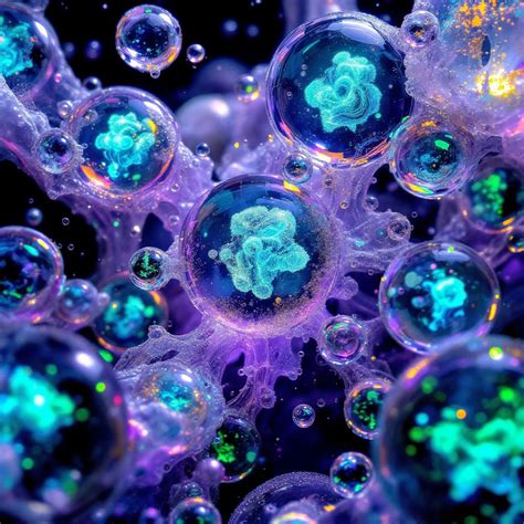 Free Glowing Crystal Bubbles Image Bioluminescent Crystal