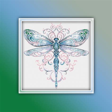 Decorative Dragonfly Cross Stitch Pattern 1 Instant Pdf Download