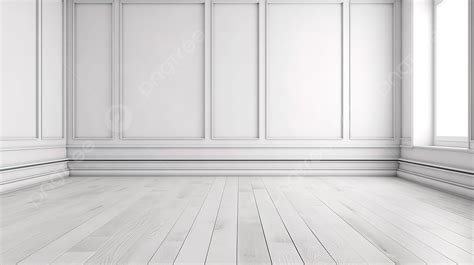 Blank Canvas 3d Rendering Of An Empty Room Featuring A White Wood Plank