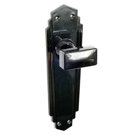 Black Bakelite Brolite Hexagonal Door Knobs Reborn Bakelite