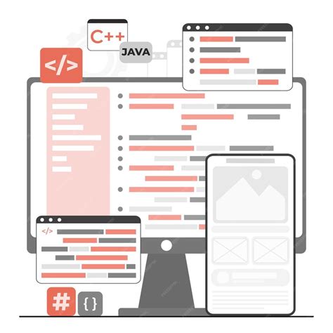 Premium Vector Flat Vector Programming And Coding Concept Illustration