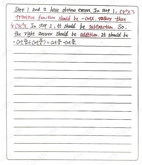 Solved Consider The Following Definite Integral Calculation ∈t π 6