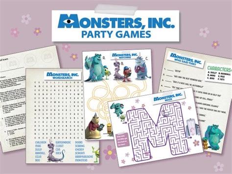 Monsters Inc Party Games