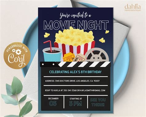 Movie Night Invitations Template