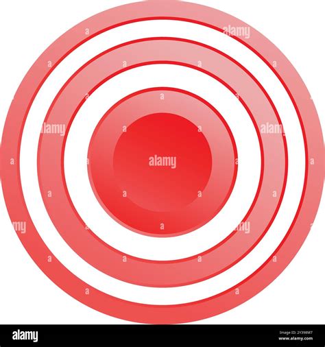 Abstract Illustration Featuring Multiple Red Gradient Concentric Circles Creating A Target