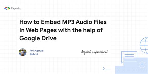 How To Embed MP3 Audio Files In Web Pages With The Help Of Google Drive