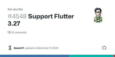 Support Flutter 327 · Issue 4548 · Flet Devflet · Github