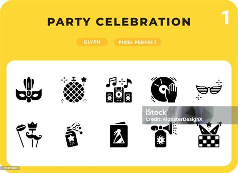 Ui파티 축하 문양 아이콘 팩 웹 디자인 및 웹 사이트 응용 프로그램에 대한 픽셀 완벽한 얇은 라인 벡터 아이콘 세트 Dj에
