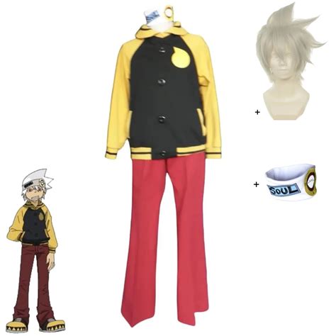 Anime Soul Eater Soul Evans Cosplay Costume Soul Evans Yellow Baseball