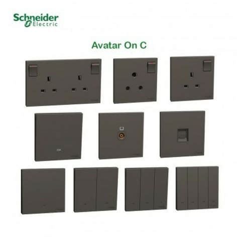 Schneider Avataron C Dark Grey Switches And Socket Shopee Malaysia