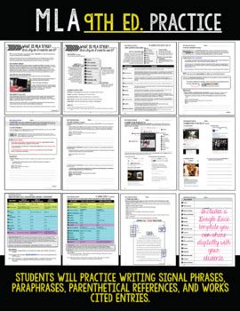 MLA Style Format Th Edition Citations Instructions Practice Examples
