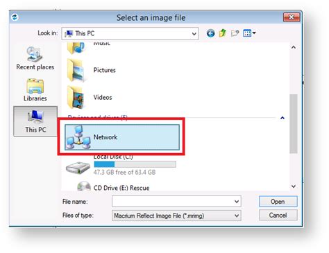 Accessing Network Shares In Windows Pe Knowledgebase Macrium