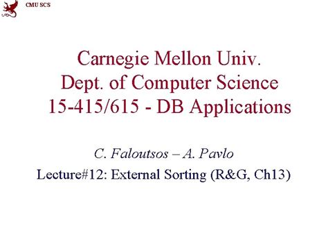 Cmu Scs Carnegie Mellon Univ Dept Of Computer