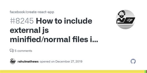How To Include External Js Minifiednormal Files In Our React Project · Issue 8245 · Facebook