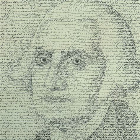 Declaration Of Independence Calligraphy Of George Washington With Th