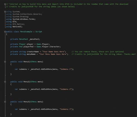 Nativeui Mod Menu Template 3 5 Gta 5 Mod