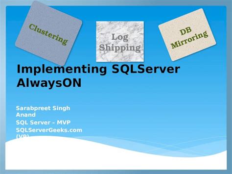 Pptx Implementing Sqlserver Alwayson Sarabpreet Singh Anand Sql