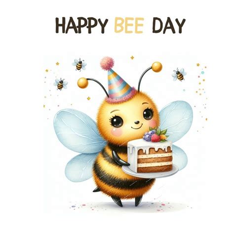 Happy Birthday Png Clipart Happy Bee Day Funny Birthday Cute Bee