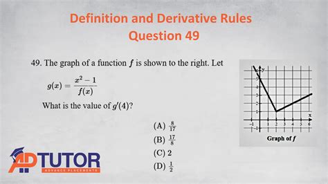 AP Calculus AB Differentiation Definition And Basic Derivative Rules Question No