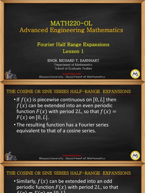 Half Range Fourier Series Pdf Trigonometric Functions Sine