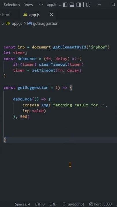 Debounce In Javascript In Hindi Javascript Interview Question Shorts