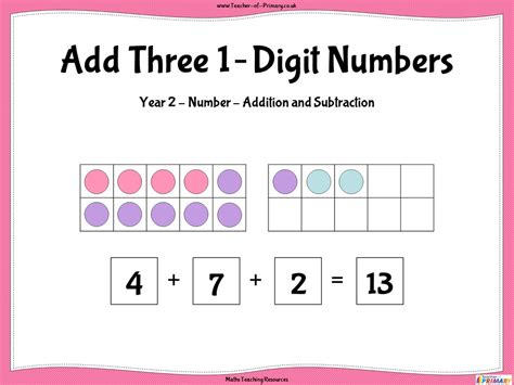 Add Three 1 Digit Numbers Year 2 Teaching Resources
