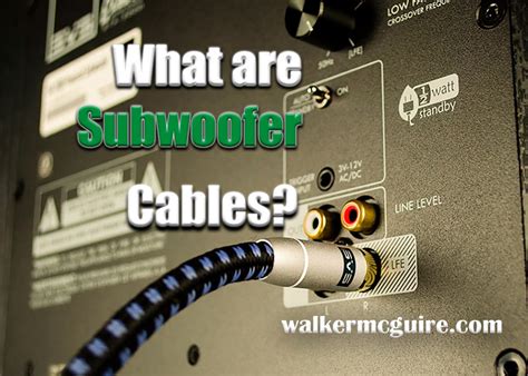 What Are Subwoofer Cables