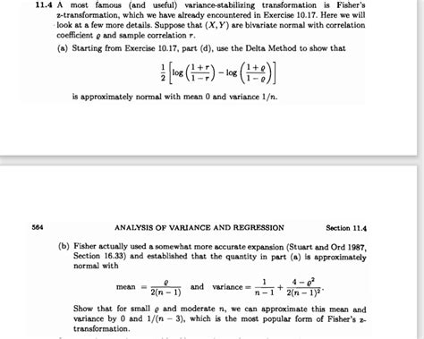 A Most Famous And Useful Variance Stabilizing Chegg