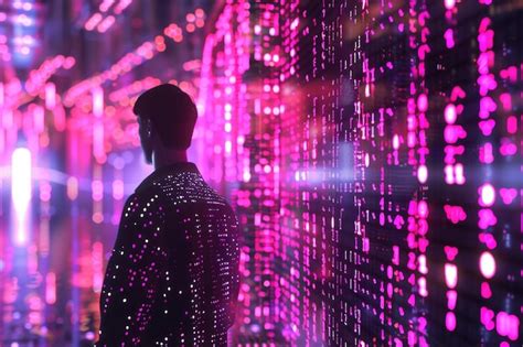 Digital Transformation Concept Binary Code Programming Digital Transformation Concept Premium