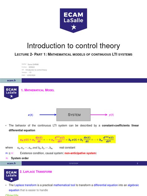 Lecture 2 Part 1 Pdf Laplace Transform Equations