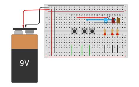 Circuit Design Push Y Led Tinkercad