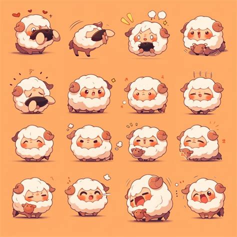 Premium Ai Image A Close Up Of A Bunch Of Sheep With Different
