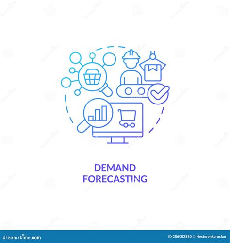 2d Gradient Demand Forecasting Line Icon Concept Stock Illustration